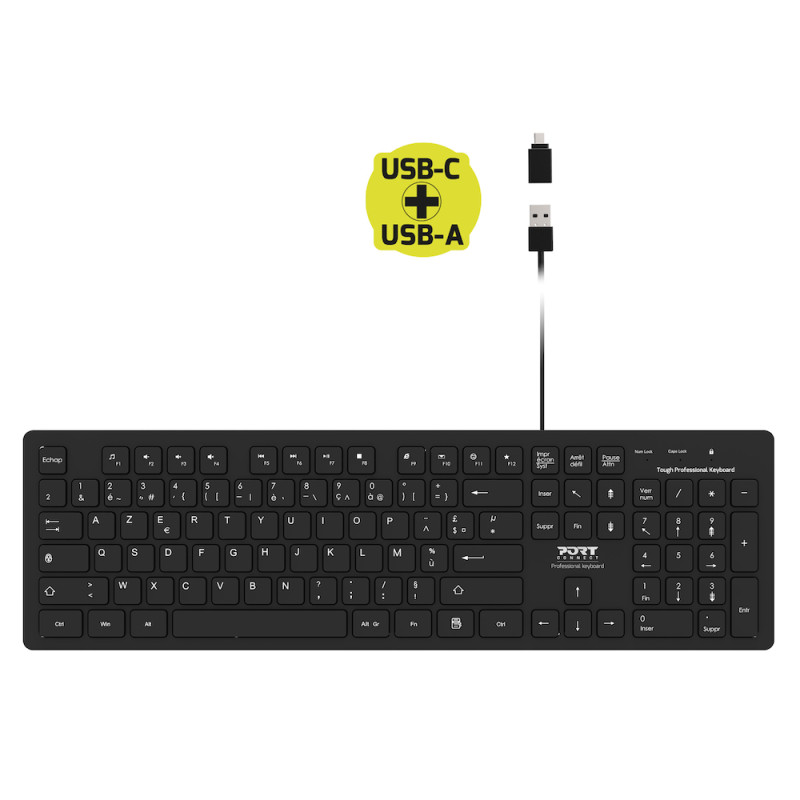 Teclado Qwerty com fio USB