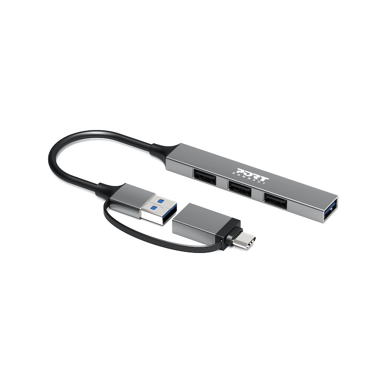 Hub USB 4 ports USB-A 3.0 | Ultra-rapide & Compact – PORT Connect