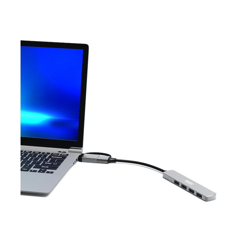 Hub USB 3.0 4 Ports – Compact, Rapide & USB-C | PORT Connect
