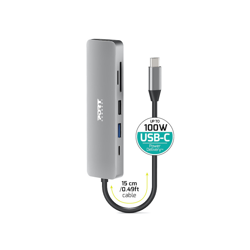 USB-C docking station 4K 100W 5 ports – PORT Connect